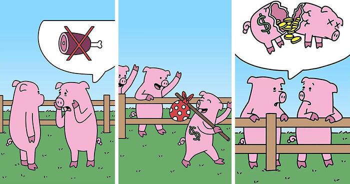 Artist Creates Cute Comics With Not-So-Cute Endings (30 New Pics)