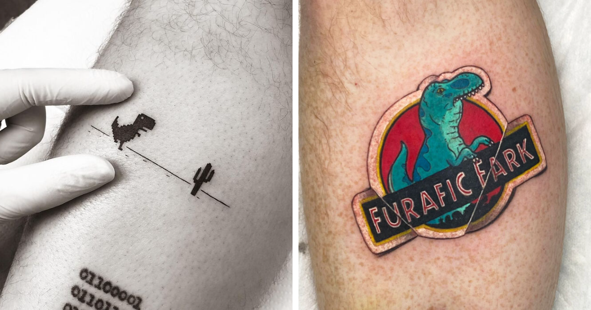 Jurassic Park Raptor Tattoos 50 Times People Had A Cool Dinosaur