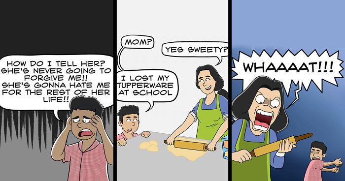 Artist Created Funny Comics Inspired By His Own Childhood Experiences ...