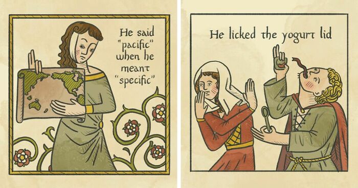 Medieval Humor Meets Modern Dating In ‘Recognising The Ick’ Series By ...