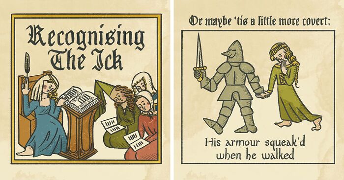 Medieval Humor Meets Modern Dating In ‘Recognising The Ick’ Series By Clarice Tudor | Bored Panda