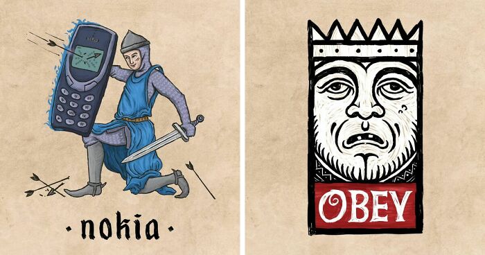 Artist Reimagined Popular Logos As If They Existed In The Middle Ages ...