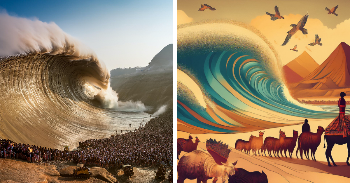 Wave: Duality Of Chaos And Creation, Blending Powerful 15 Visuals With Deep Meaning | Bored Panda