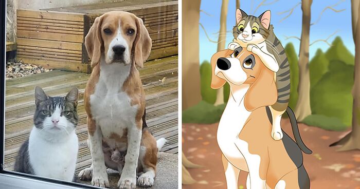 22 Adorable Pet Portraits In Disney Style By This Artist (New Pics)