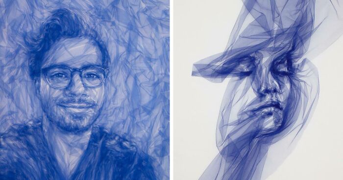 Artist Uses Single-Length Tulle And Shapes It To Look Like A Painting ...