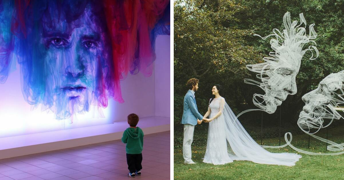Artist Uses Single-Length Tulle And Shapes It To Look Like A Painting ...