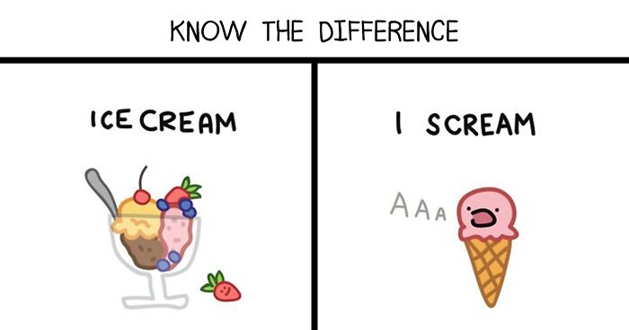 22 Illustrations Highlighting The Funny Differences Between Words That ...