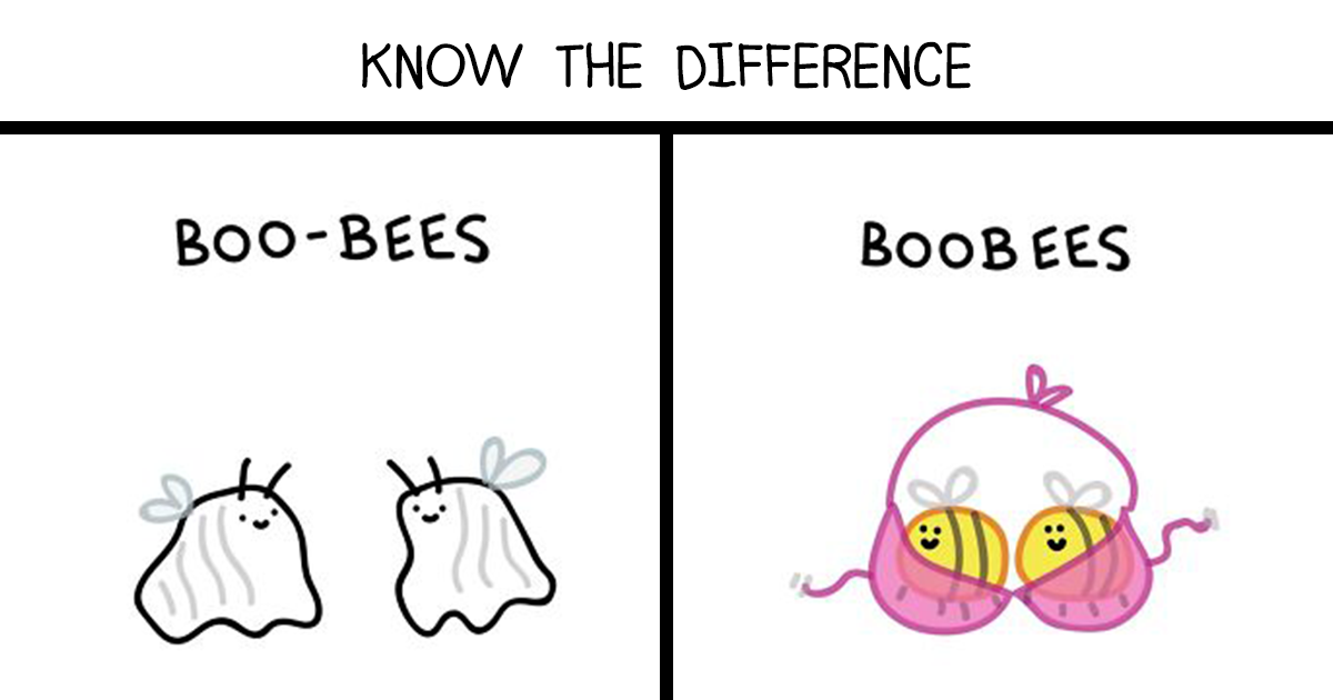 22 Illustrations Highlighting The Funny Differences Between Words That ...