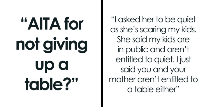 “She’s Scaring My Kids”: Entitled Woman Wants A Table, Tries Taking It ...