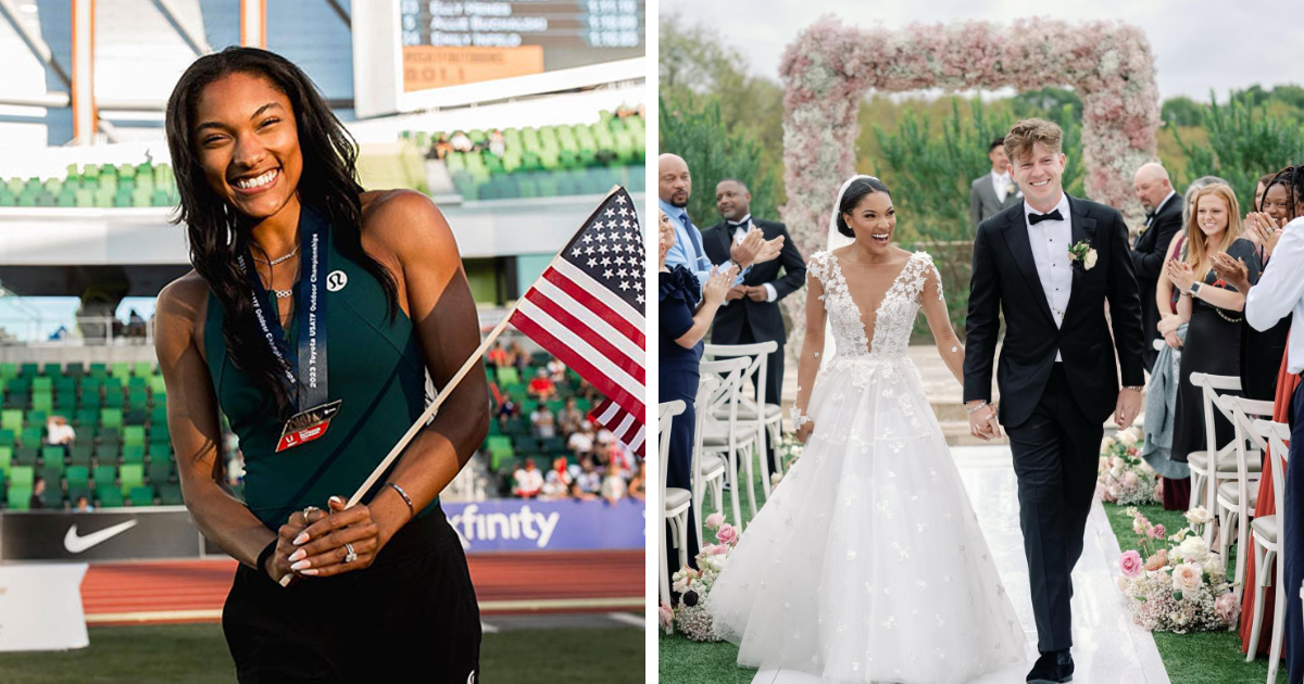 Tara Davis-Woodhall’s Emotional Leap Into Husband’s Arms After Gold Win ...