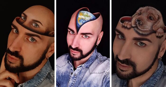 Luca Luce’s Mind-Bending 3D Makeup Art (25 Pics)