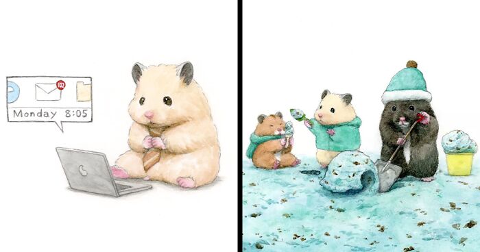 This Artist Shows The Life Of This Adorable Hamster In 25 Illustrations ...