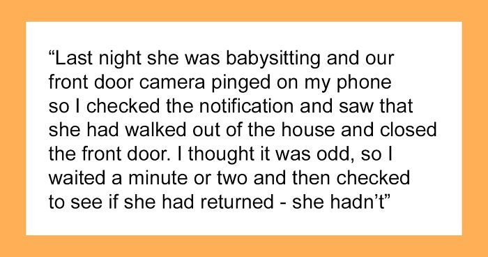 Babysitter Seen Leaving House On Camera While Kids Were Inside, Mom ...