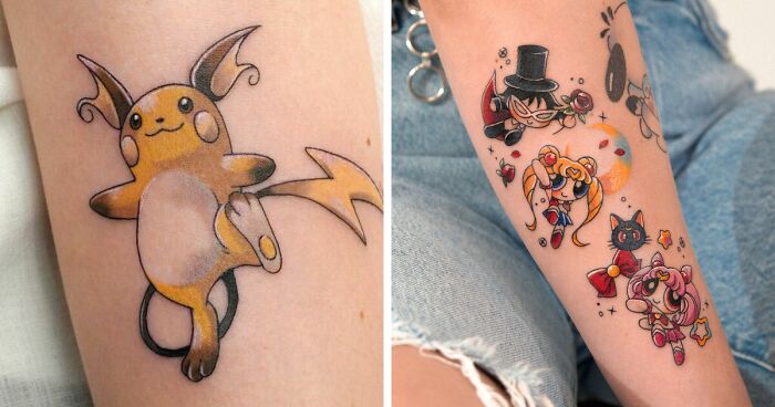 37 Popular Characters Reimagined As Vibrant Tattoos That I Made | Bored ...