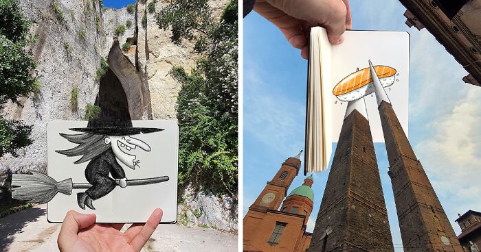 Artist Transforms Reality Into Art With These Mind-Bending Sketch-Photo ...