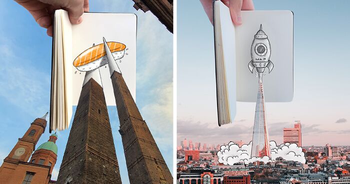 Artist Transforms Reality Into Art With These Mind-Bending Sketch-Photo ...