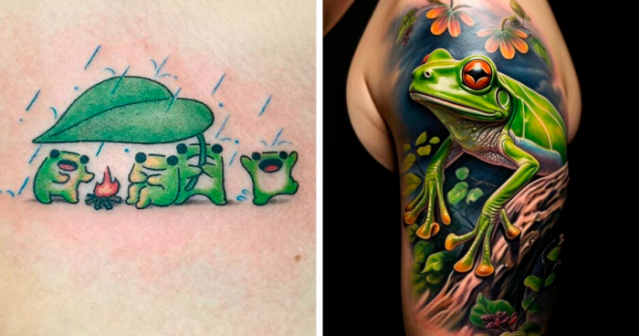 50 Adorable, Creative And Just Awesome Frog Tattoos To Send To Your ...