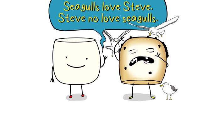 My 10 One-Panel Comics Featuring Two Marshmallows | Bored Panda