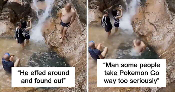 Man Jumps Off Cliff Into Water Hole And Completely Disappears, People ...