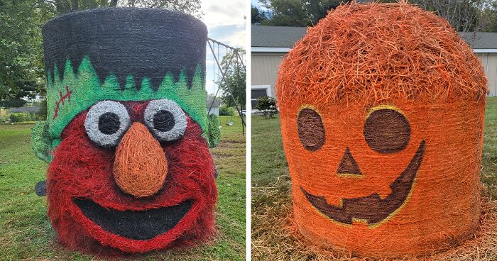 My Halloween Hay Bale Art To Brighten Your Day (12 New Pics) | Bored Panda