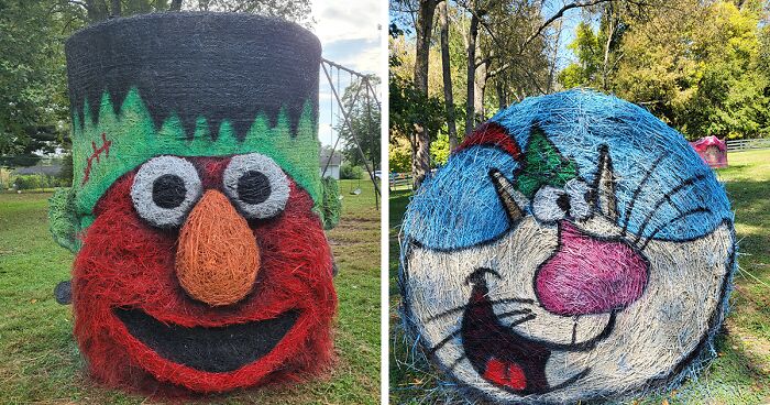 My Halloween Hay Bale Art To Brighten Your Day (12 New Pics) | Bored Panda