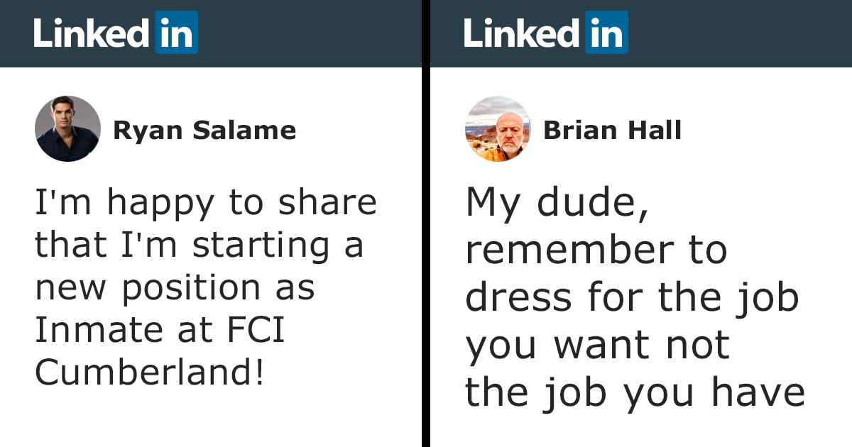 Former CEO Makes A “Happy” LinkedIn Update: “I’m Starting A New Position As Inmate” | Bored Panda