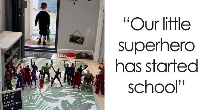 Superhero Fan Kid Embarks On His First Day Of School With The Most ...