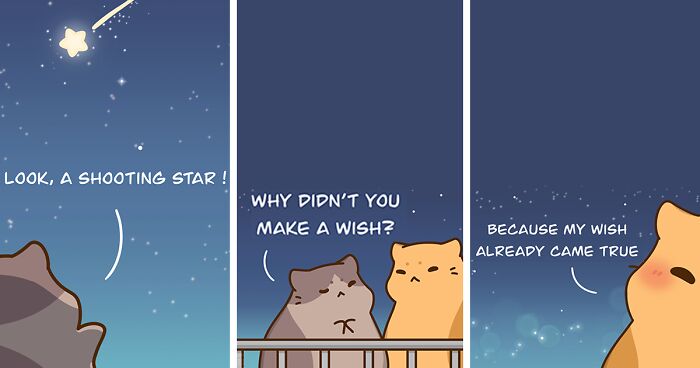 30 Heartwarming Cartoons By Olive Yong Featuring Chubby Cats Dealing ...