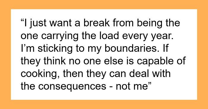 Burned-Out Woman Asks For Advice After Refusing To Cook Thanksgiving ...