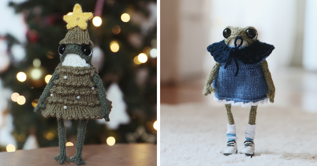Artist Creates 47 Miniature Frogs With Tiny Outfits That Are Too ...