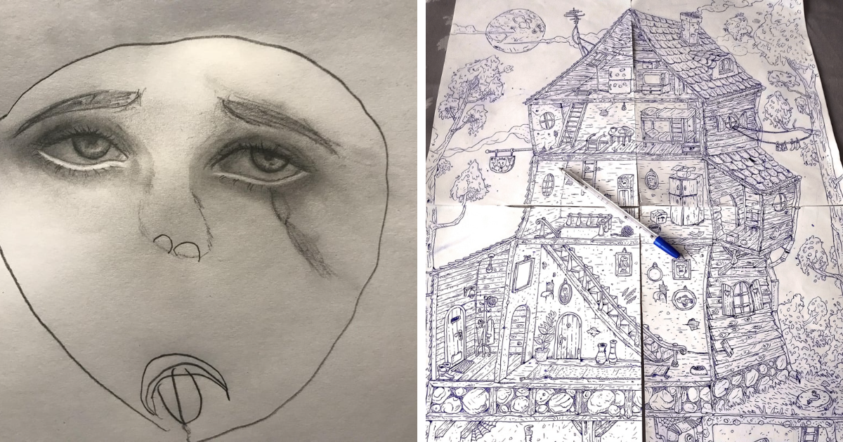 30 Hand-Drawn Sketches That Vary From Absolutely Stunning To Kind Of ...
