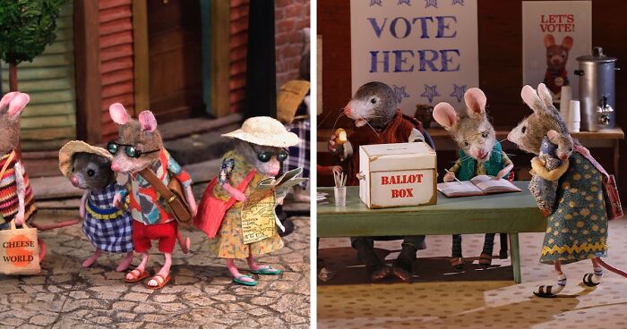 This Artist Creates Miniature Worlds Filled With Anthropomorphic Mice ...