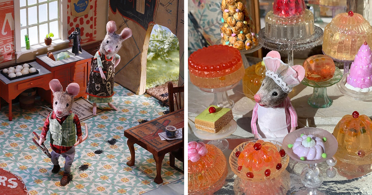 This Artist Creates Miniature Worlds Filled With Anthropomorphic Mice ...
