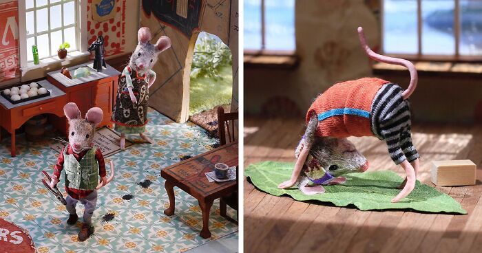 This Artist Creates Miniature Worlds Filled With Anthropomorphic Mice ...