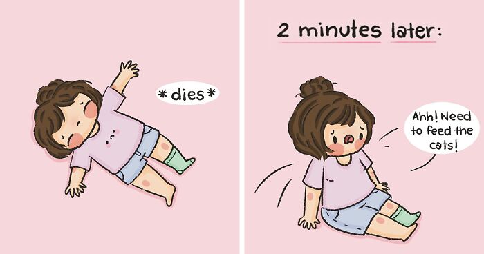 Artist Illustrates All The Daily Struggles She Runs Into With Fun And ...