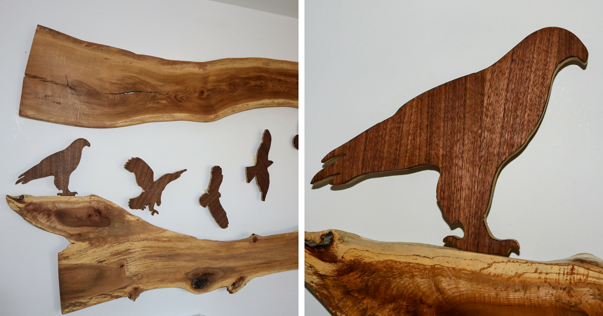 “Taking Flight”: Handcrafted Artwork Made From Walnut Wood | Bored Panda