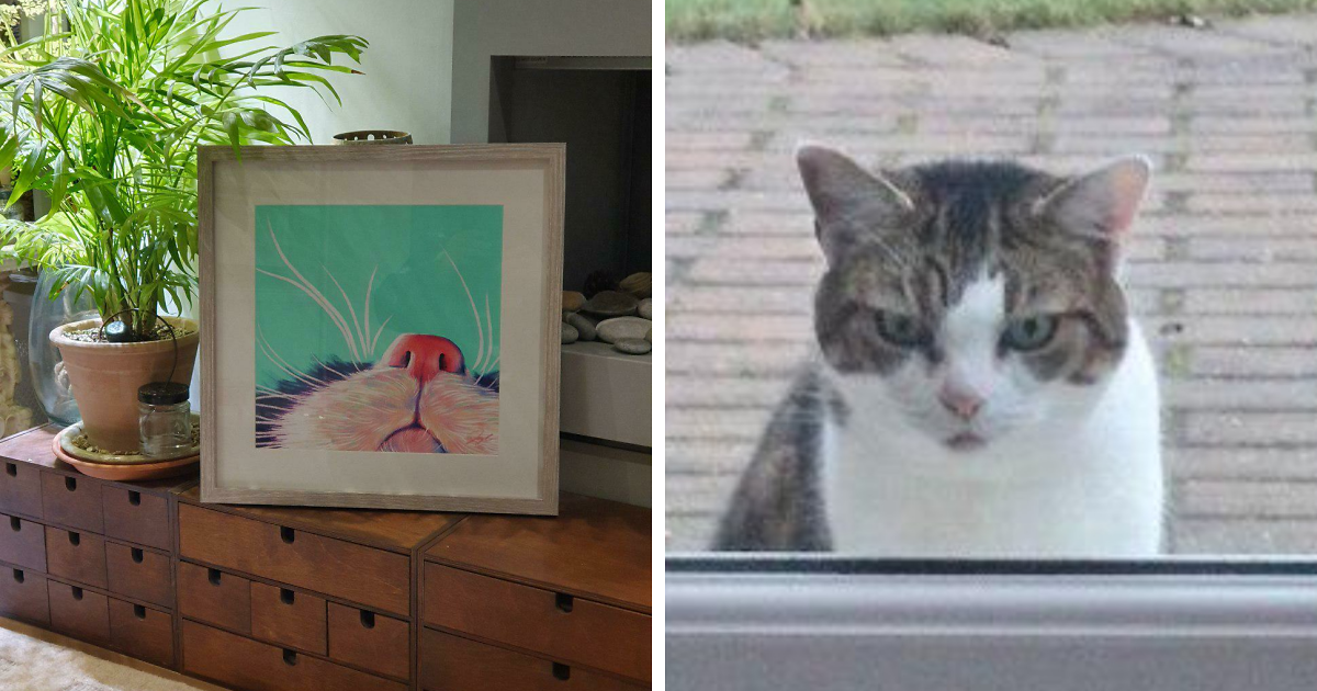 Artist Creates “Boop” Painting Of A Cat’s Nose And Finds The Cat’s ...