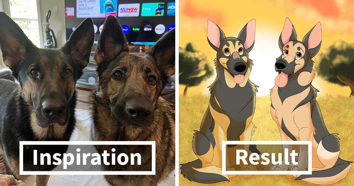 People Send Pictures Of Their Pets To This Artist To Get “Disneyfied ...
