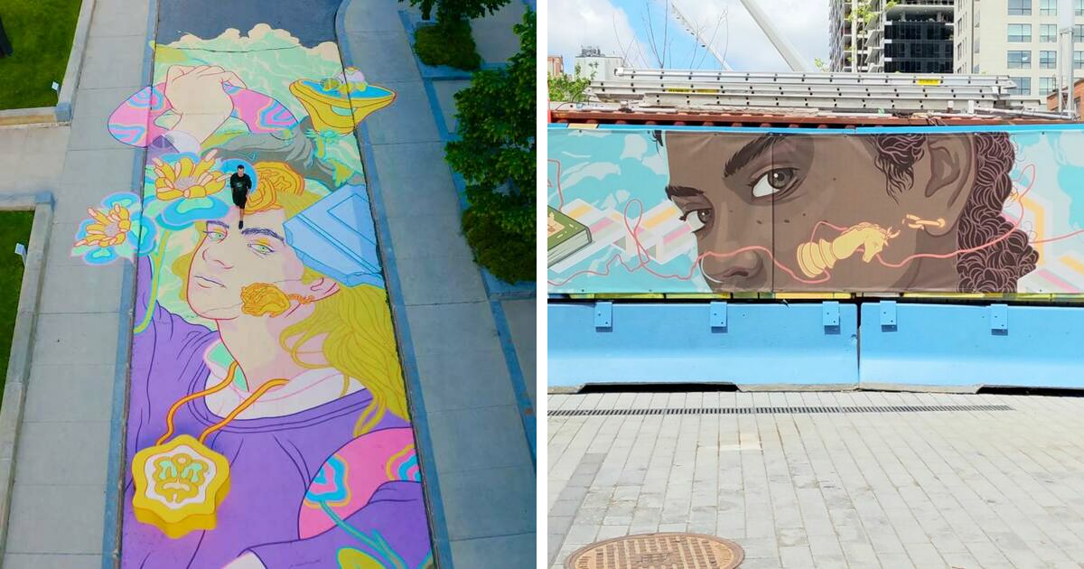 This Montréal Artist Turns Dull Walls Into Epic Murals, Here Are 20 Of ...