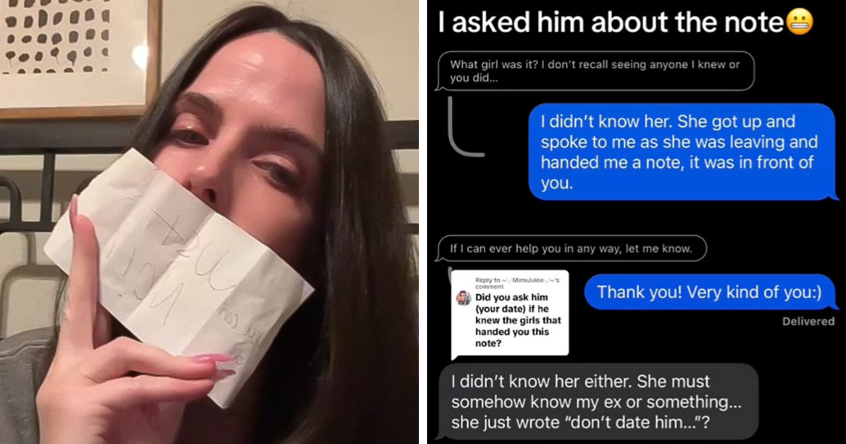 “It Was A Warning”: Woman Receives Disturbing Note From A Stranger ...