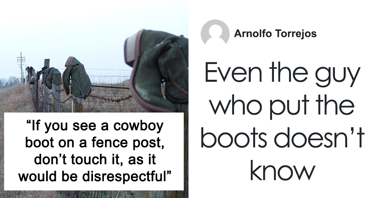 Cowboy Boots Stuck On Fences Are There For A Reason, And They’re Not ...