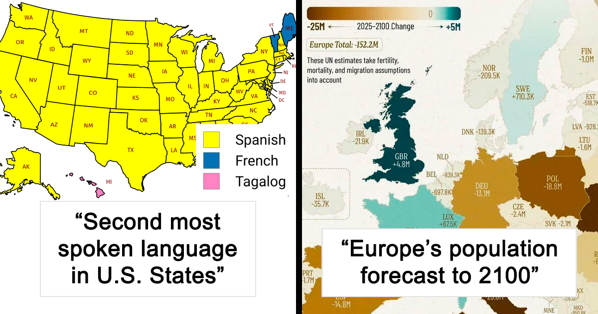34 Fun Maps That Provide Interesting Facts And Statistical Data
