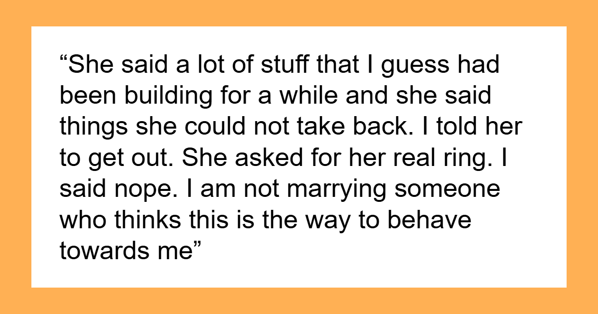 Person Swaps Real Ring For A Fake To Keep It Safe, Fiancée’s Reaction ...