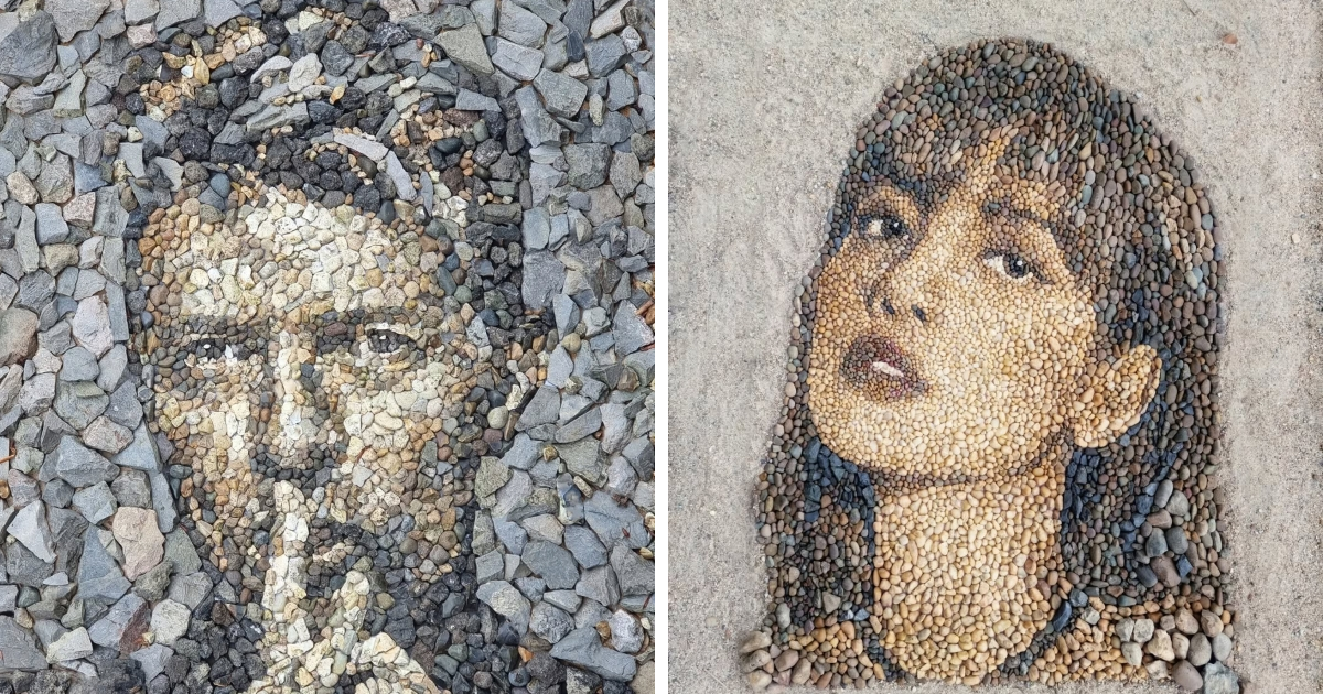 British Artist Justin Bateman Creates Intricate Art Using Pebbles (40 ...