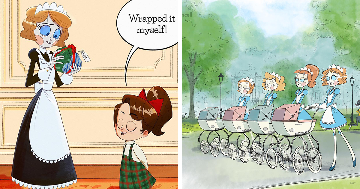 21 Wholesome Comics About A Robot Nanny Who’s Just Trying Her Best, By ...