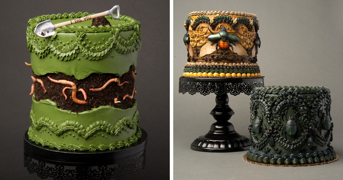 40 Visually Stunning Cakes Decorated With Bugs, Slugs, And Everything ...
