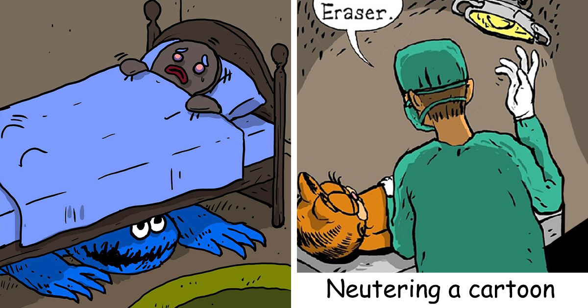 46 Humorous Comics Filled With Dark Humor And Weird Twists That You Won ...