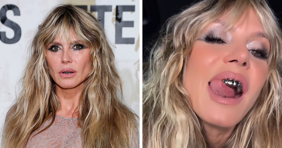 Heidi Klum's Fully Sheer Dress With Thong Reveals More Than It Covers ...