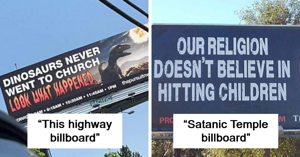 “Dinosaurs Never Went To Church”: 50 Hilarious And Creative Billboards ...