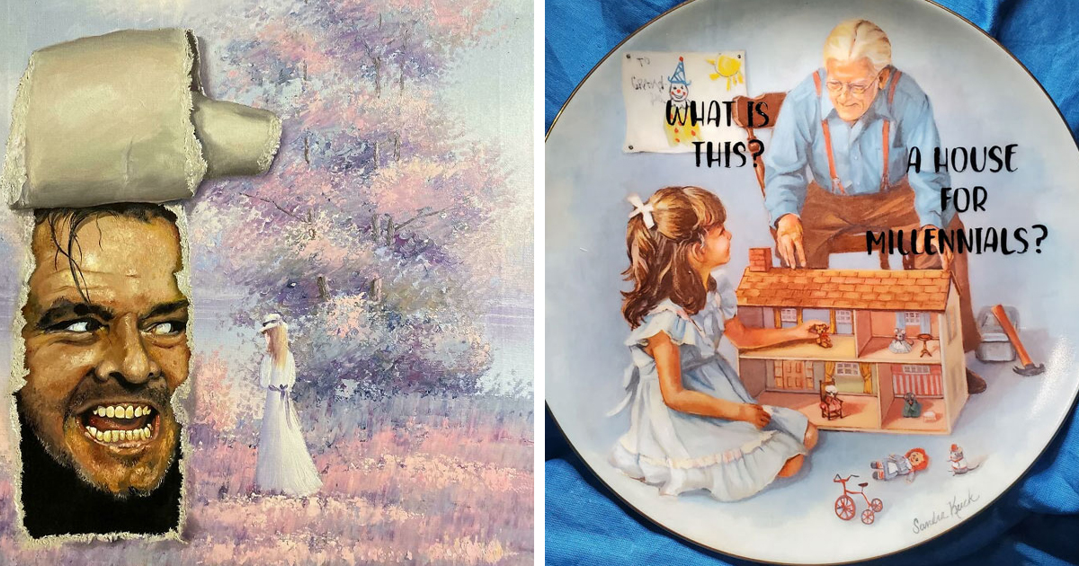 78 People Who Personalized Thrifted Paintings By Adding In Something ...